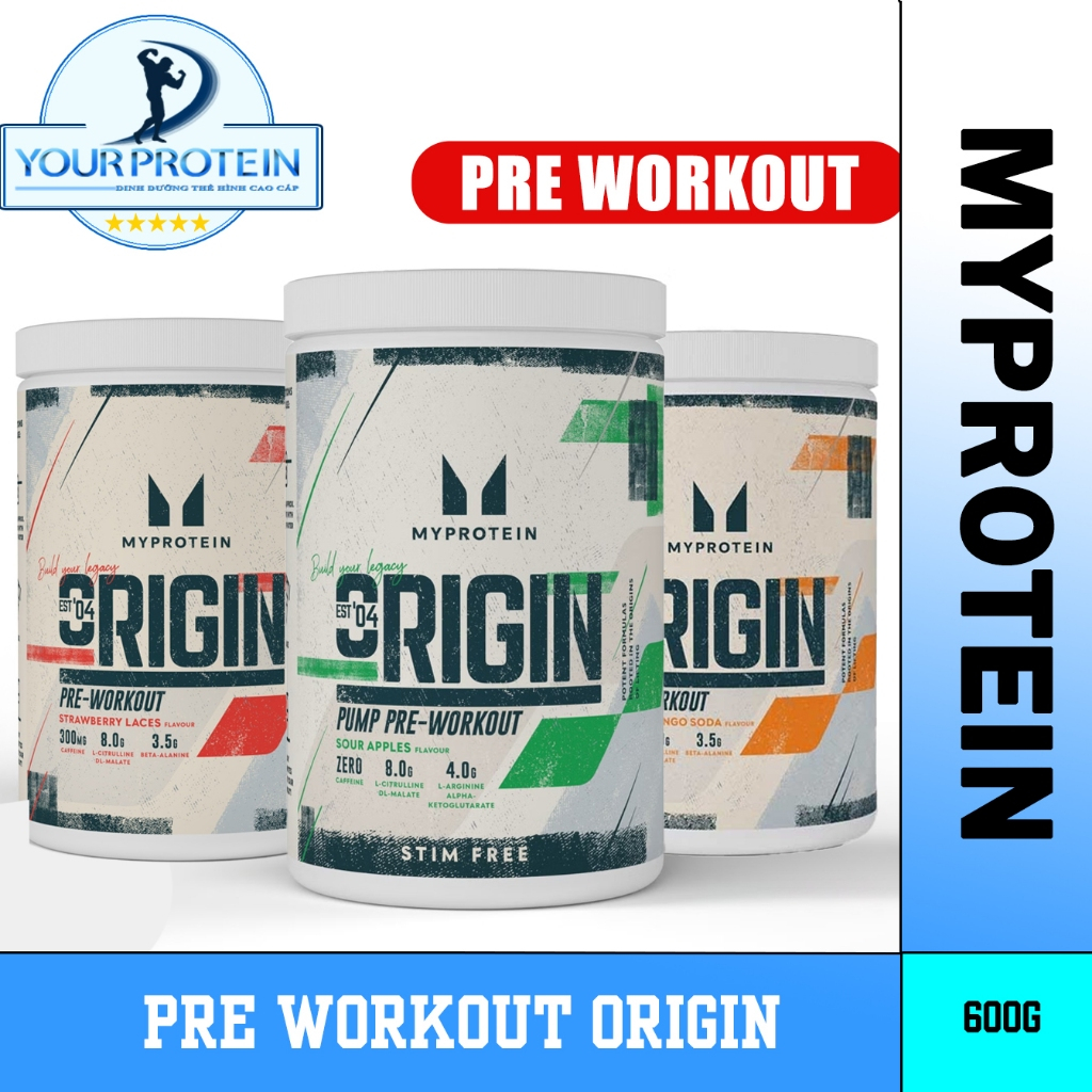 Myprotein - ORIGIN Pre-Workout - Bột tăng sức mạnh - 30 lần dùng | Shopee Việt Nam