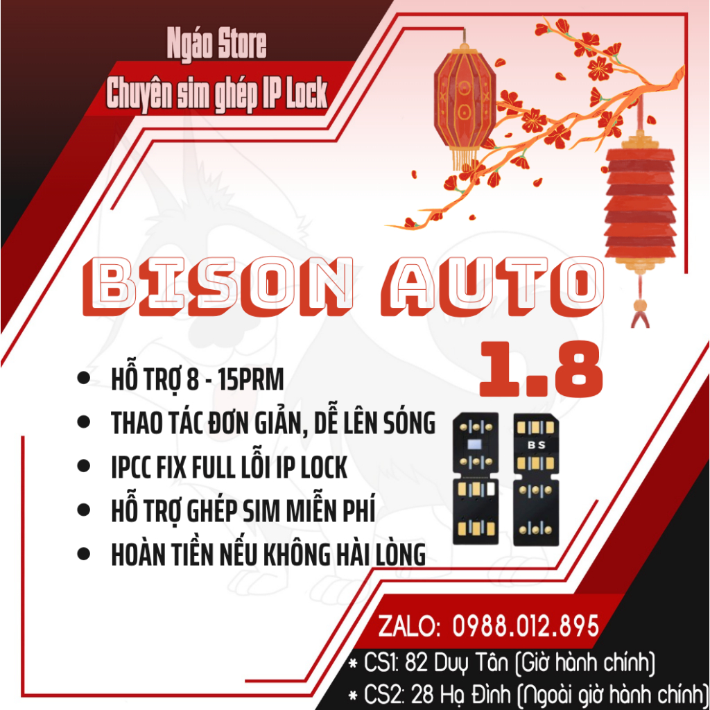 Bison Auto 1.8 (Hỗ trợ ghép sim miễn phí) - Thích hơp 8-15Prm | Shopee ...