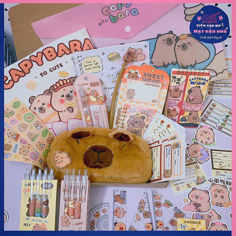 [CAPYBARA BOX STATIONERY] - Set đồ dùng học tập Capybara - chuột lang ...