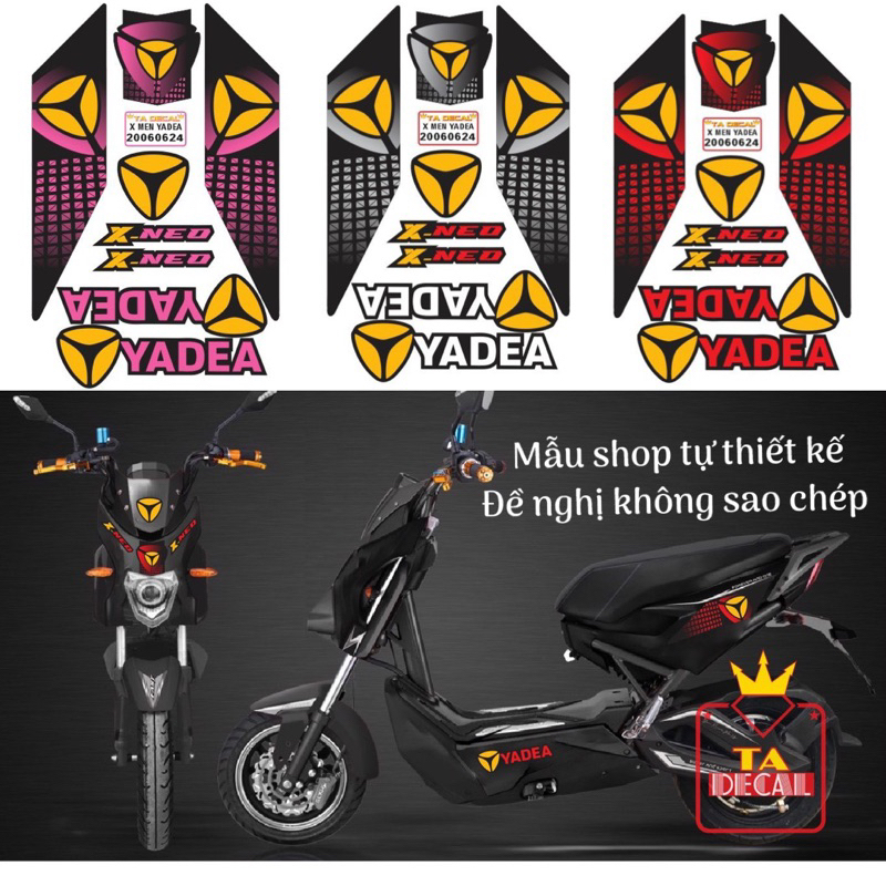 (Nhiều màu)Tem xe X men mẫu X Neo Yadea,tem 4 lớp chống nước | Shopee ...