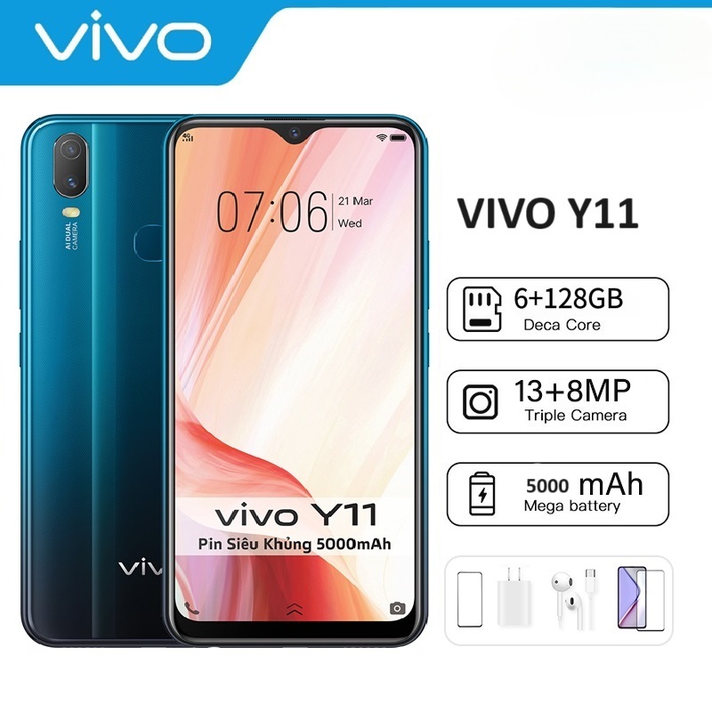 điện thoại Vivo Y11 2SIM Màn hình 6.35inch Ram 6GB Bộ Nhớ 128GB Pin ...