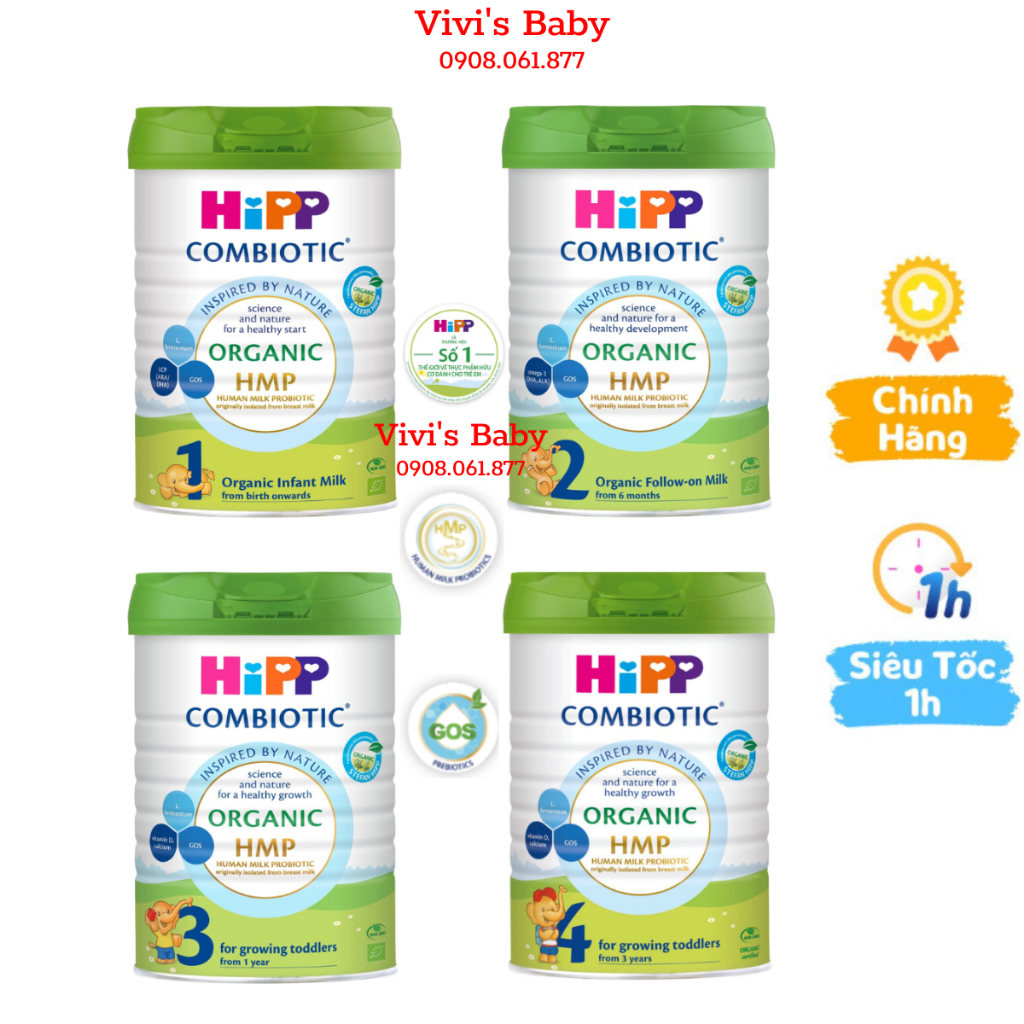 Sữa HiPP Organic Số 1,2,3,4 Nắp Xanh Lon 800g Date 2026 - 1 Đổi 1 Nếu Lỗi NSX | Shopee Việt Nam
