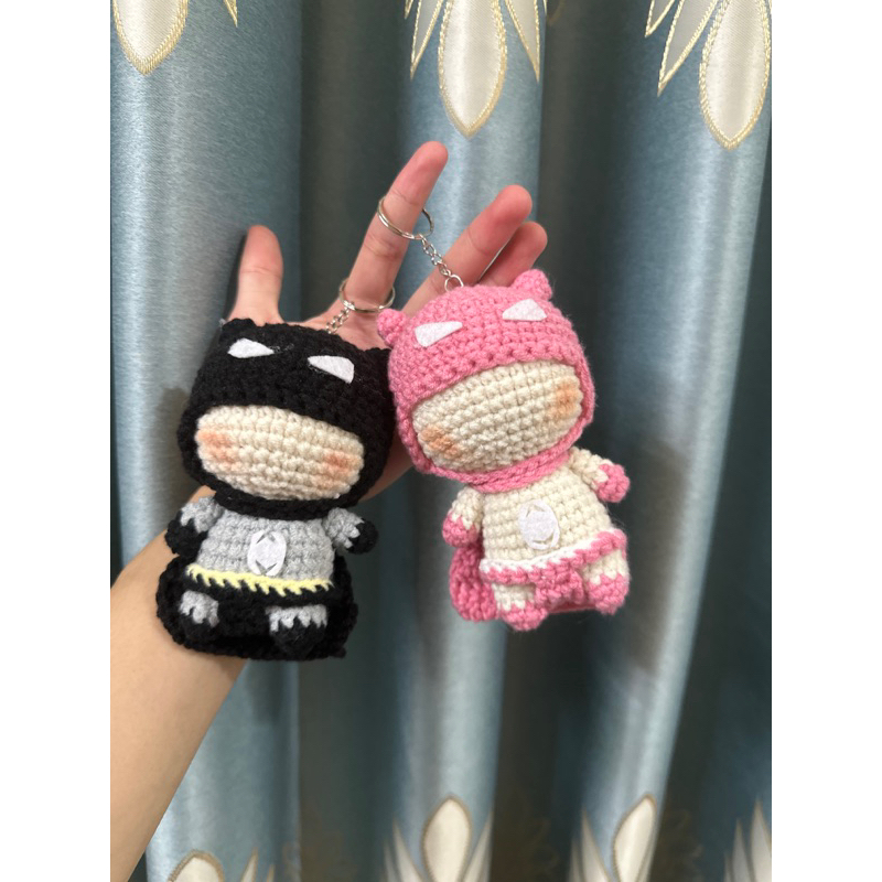 Móc khóa batman bằng len, móc khóa len, móc khóa handmade | Shopee Việt Nam