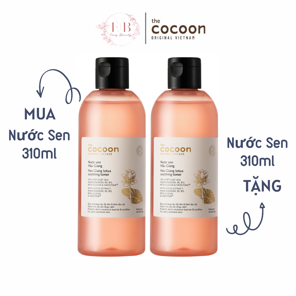 Toner Nước sen Hậu Giang Cocoon giúp phục hồi, cấp ẩm và làm dịu da ...