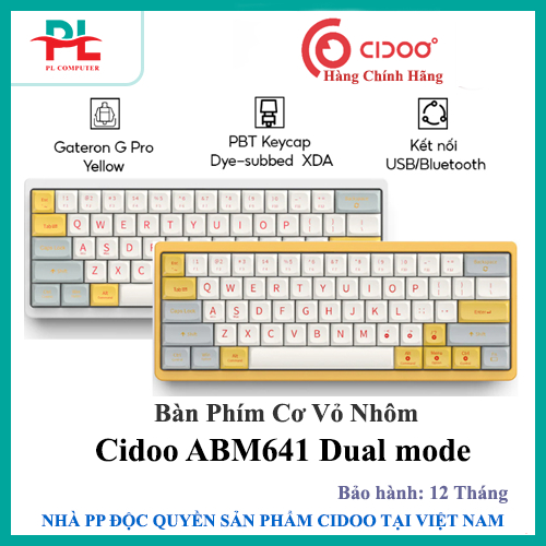 Bàn phím cơ vỏ nhôm Cidoo ABM641 Dual mode - Hàng Chính Hãng | Shopee ...