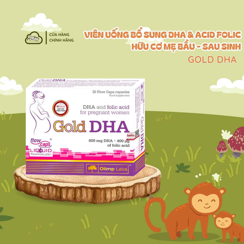Viên uống bổ sung Gold DHA cho mẹ bầu sau sinh thế hệ mới dễ hấp thu ...