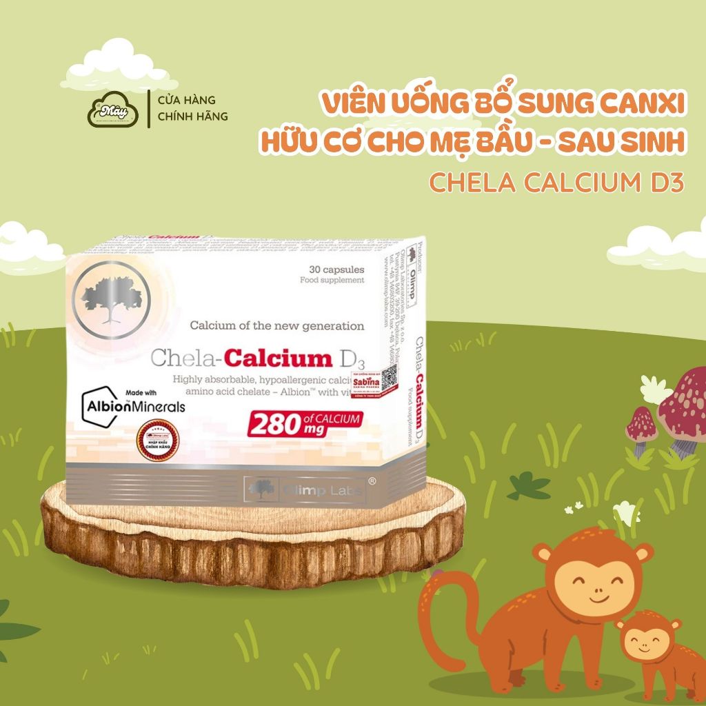 [Hàng Nhập Khẩu] Canxi hữu cơ cho mẹ bầu sau sinh Chela Calcium D3 ...
