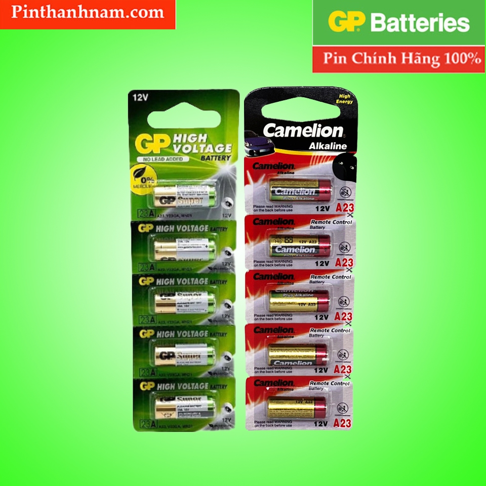 Pin A23 Camelion / GP 12V Vỉ 5 Viên Thay Remote Khiển Cửa Cuốn, Pin ...