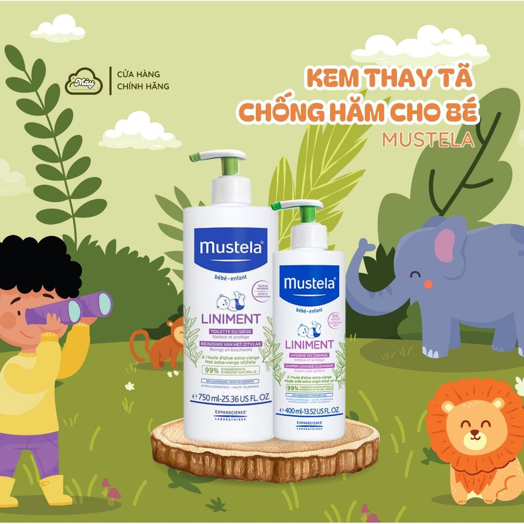 Kem vệ sinh thay tã bỉm chống hăm cho bé Mustela Liniment Nội địa Pháp ...
