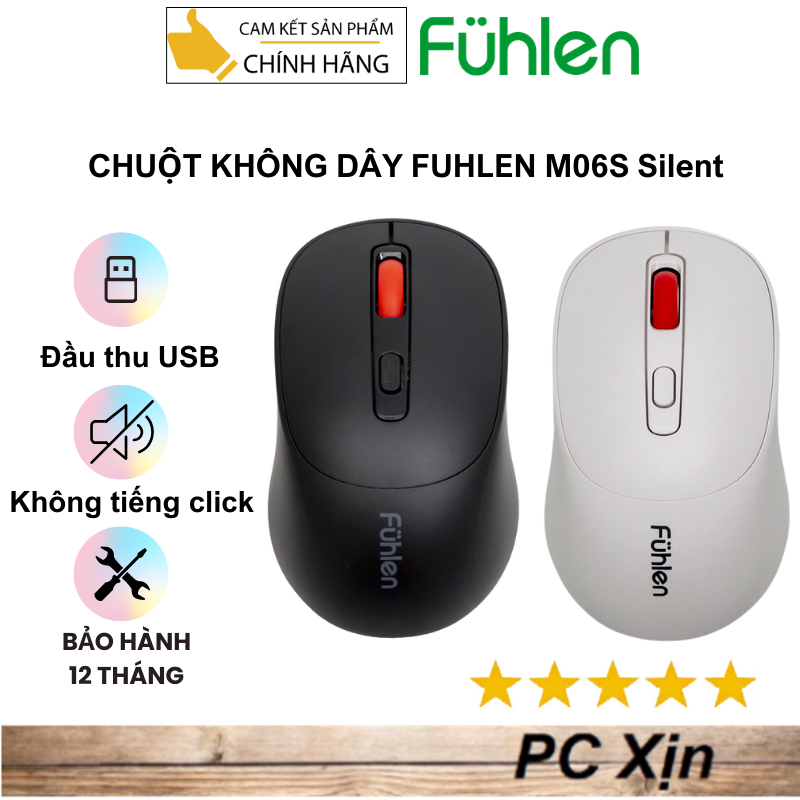 Chuột máy tính không dây Fuhlen M06s Wireless, silent không ồn ào ...