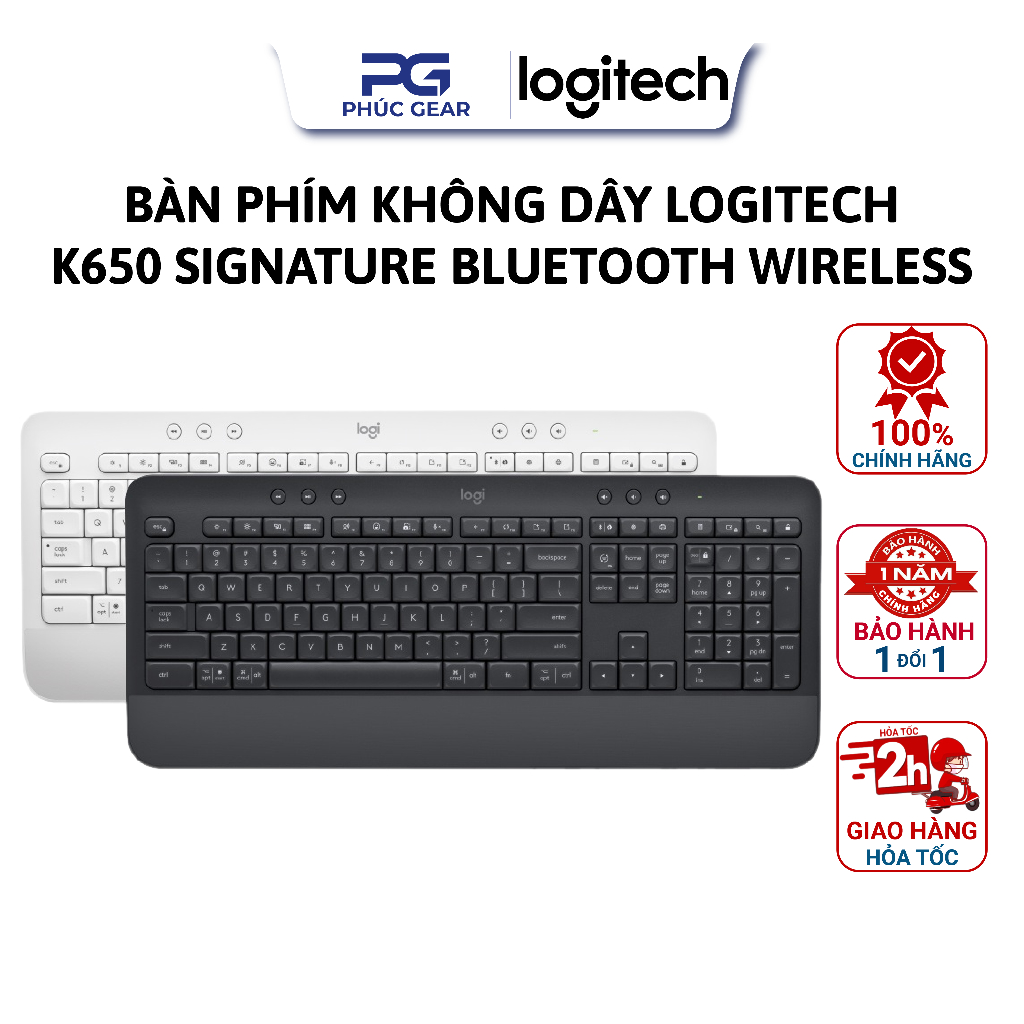 Bàn Phím Không Dây Logitech Signature K650, Bluetooth & USB Bolt - Bảo ...