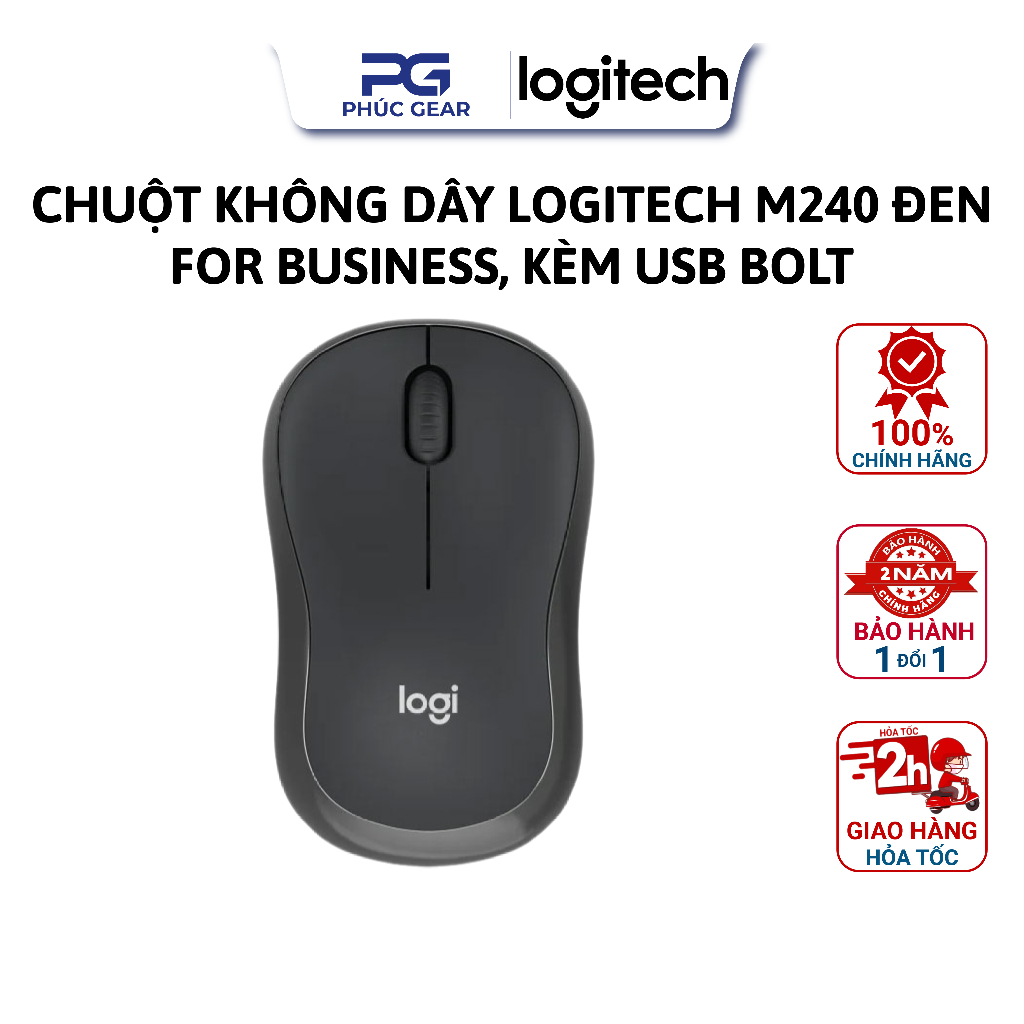 Chuột Logitech M240 Đen for Business - Bluetooth Silent - KÈM USB BOLT ...