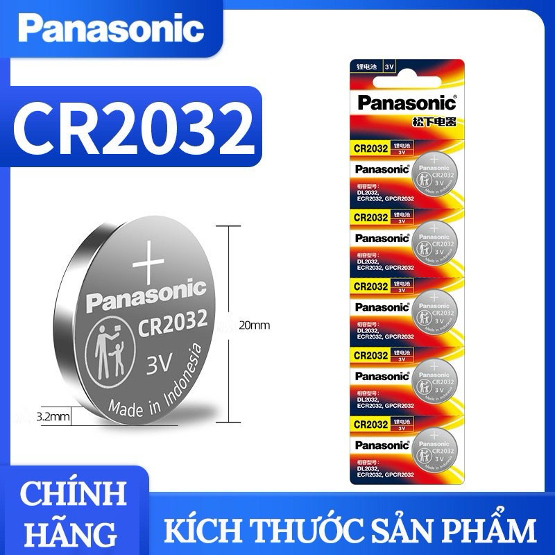 Vỉ 5 Viên Pin Cmos Panasonic CR2032 Lithium 3V Chính Hãng | Shopee Việt Nam