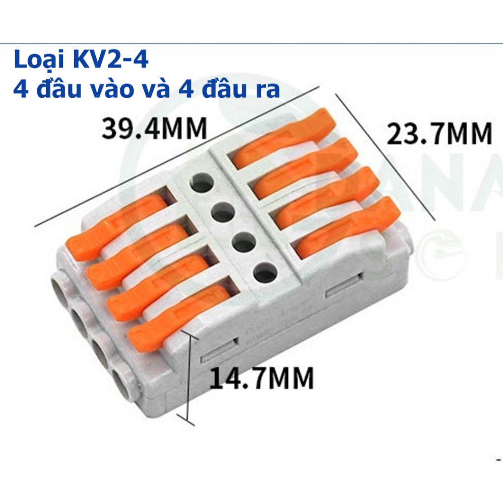 Cút nối dây điện nhanh Kẹp giắc KV212 KV214 KV111 2 đầu vào và 2/4/6 đầu ra có phân biệt màu ...