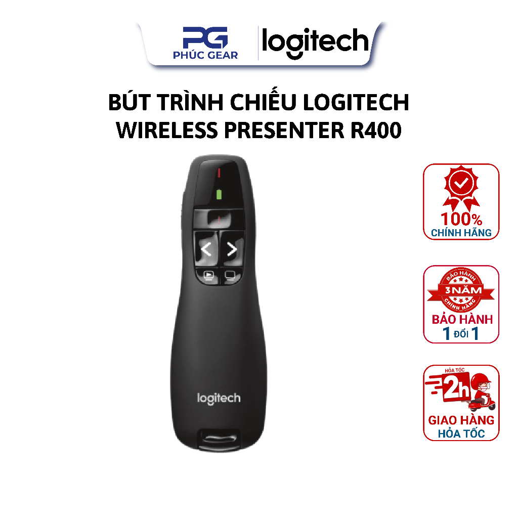 Bút trình chiếu Logitech Wireless Presenter R400 - Bảo hành 36 tháng ...