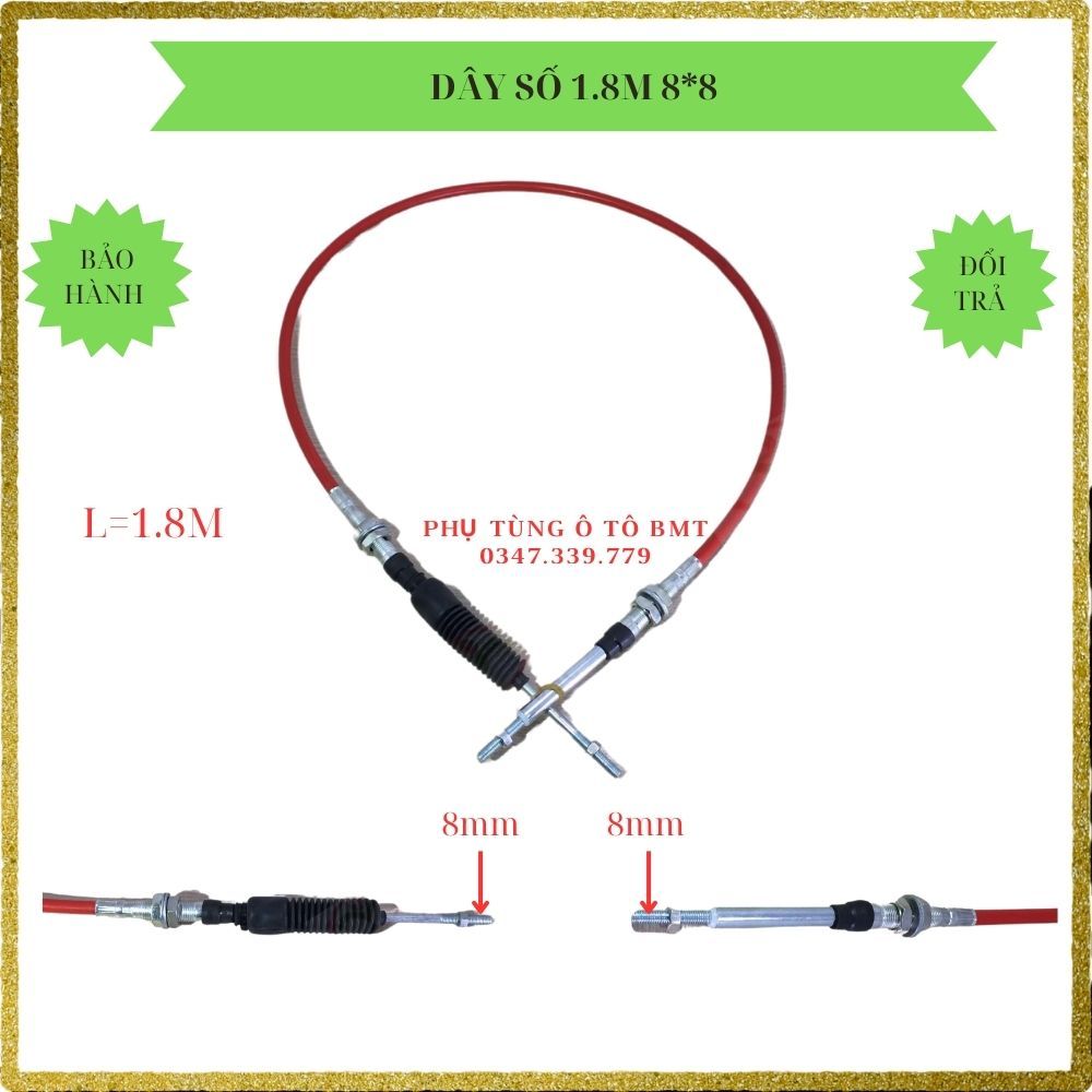 Dây đi số dài 1.6m - 3.8 m loại 2 đầu ốc 8mm | Shopee Việt Nam