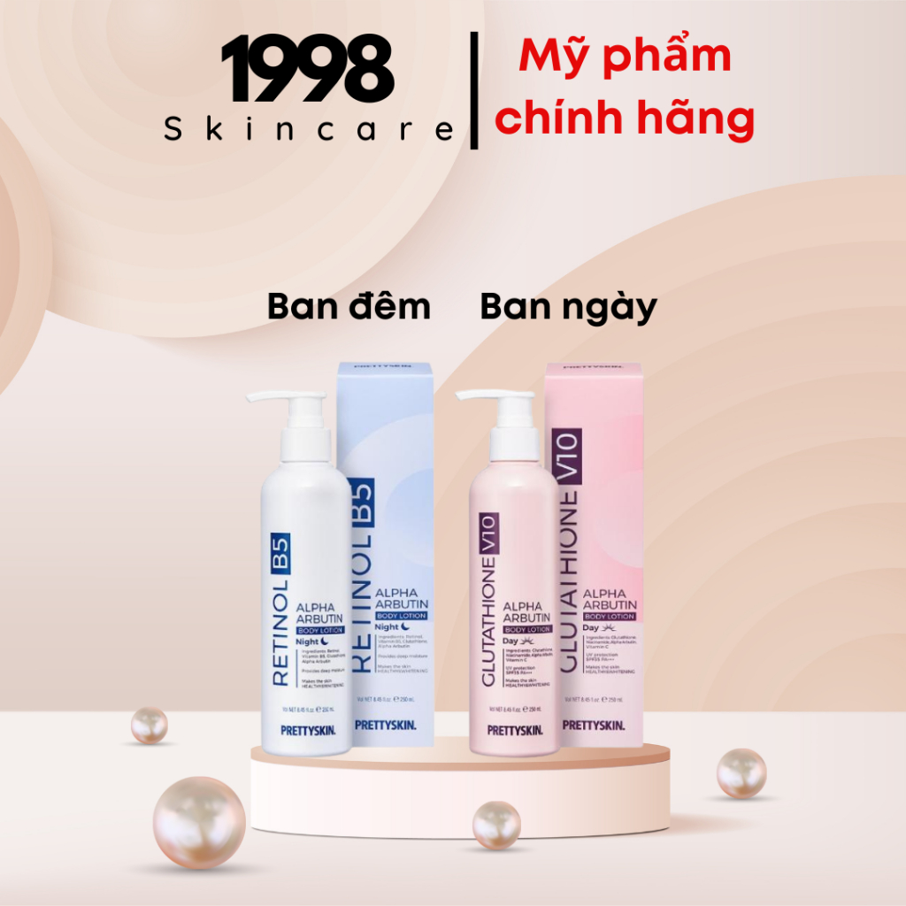 Kem Dưỡng Thể Trắng Da Pretty Skin Retinol B5 Alpha Arbutin Body Lotion ...