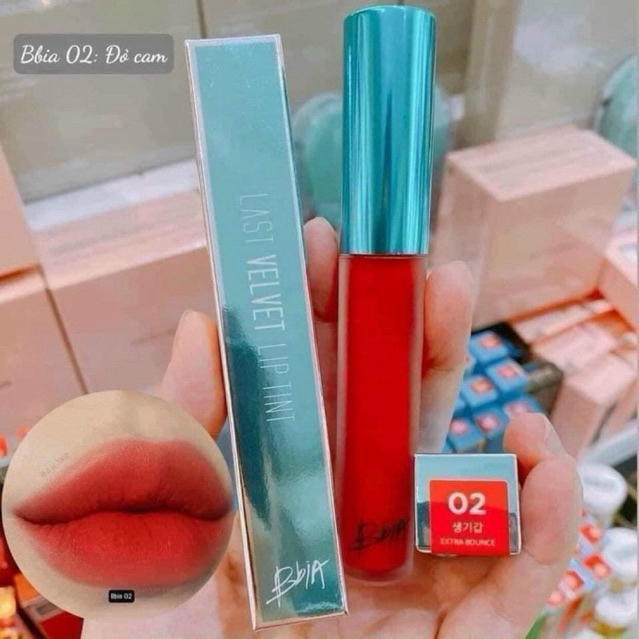 Son Kem Lì Bbia Last Velvet Lip Tint Asia Edition - ĐỎ CAM 02 | Shopee Việt Nam