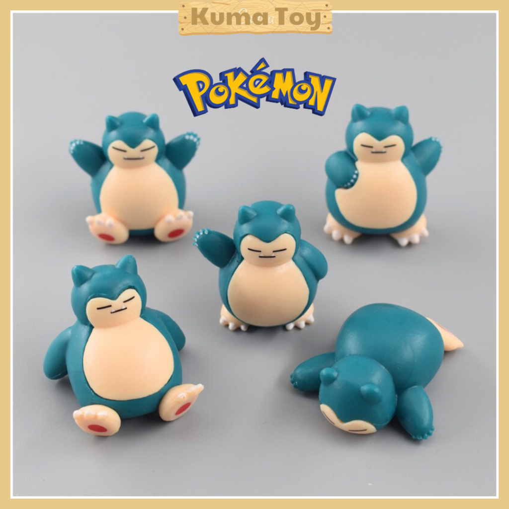 [Siêu rẻ] Set mô hình 5 Pokemon Snorlax mini - figure đồ chơi pokemon ...
