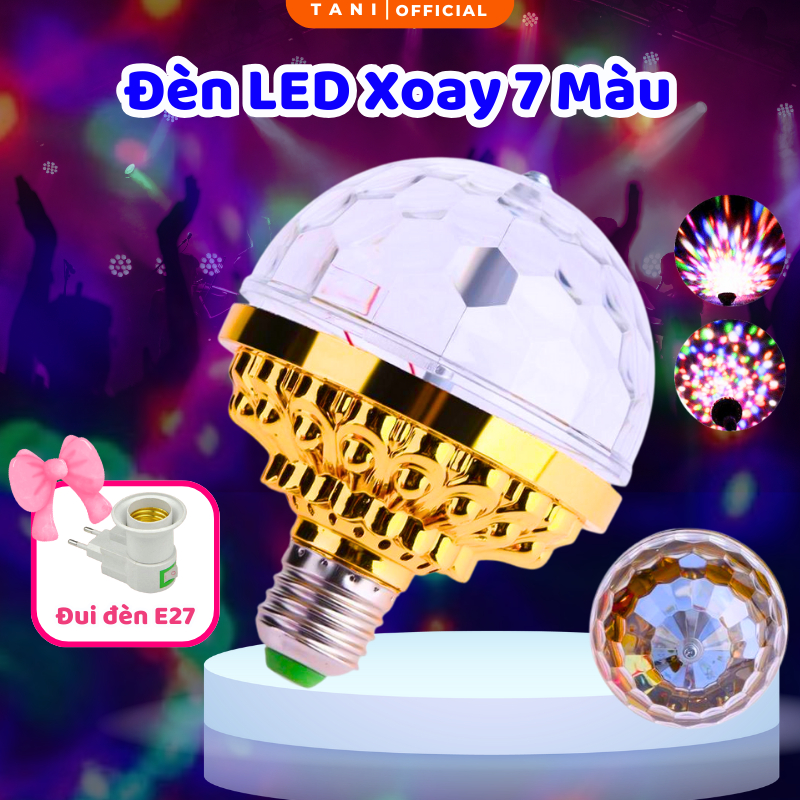 Đèn Led Xoay 7 Màu Tani Cảm Ứng Theo Nhạc Cực Đẹp Đèn Led Vũ Trường | Shopee Việt Nam