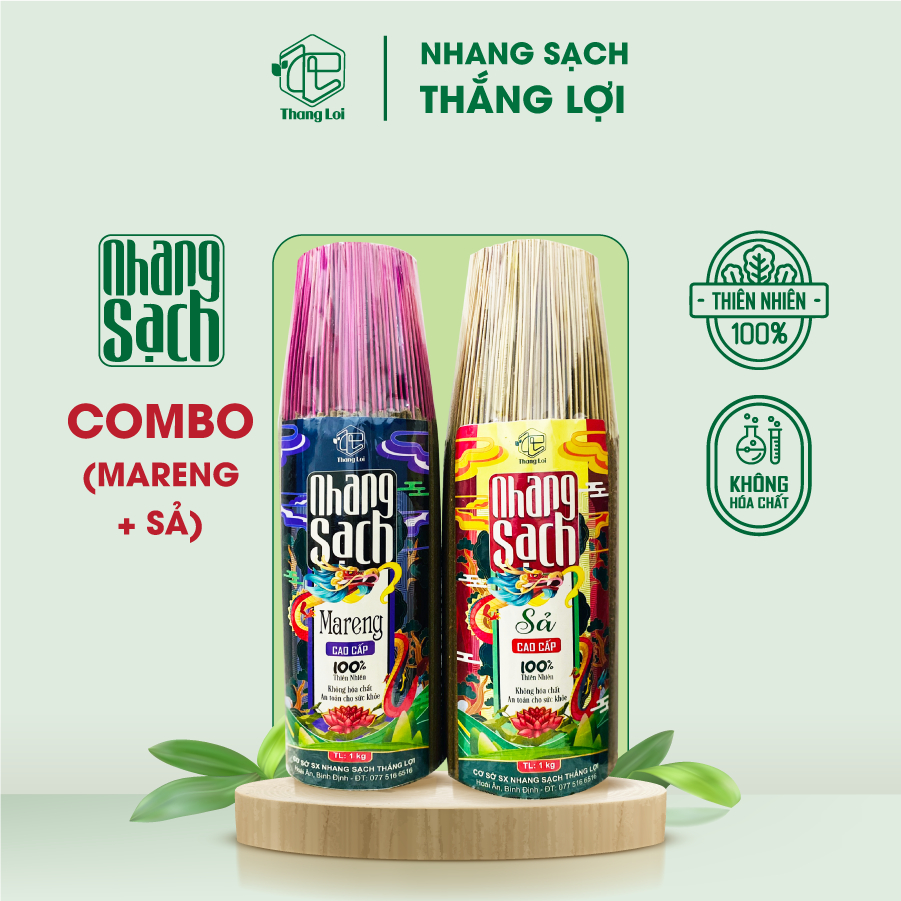 (COMBO 2KG) MARENG + SẢ 4 TẤC, 2KG >1300 nén, 100% thiên nhiên | Shopee ...