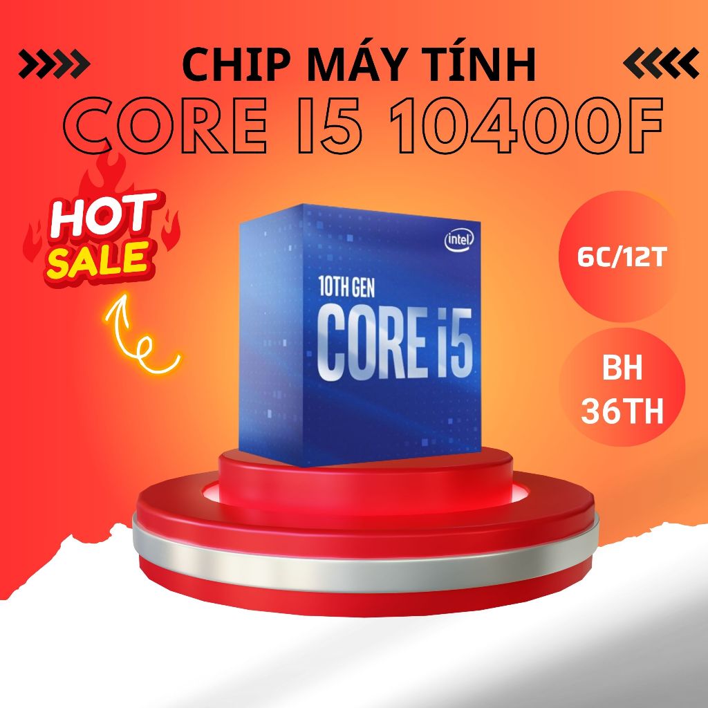 [CHIP FULL BOX] CPU Intel Core i5-10400F - Socket Intel LGA 1200 hiệu ...