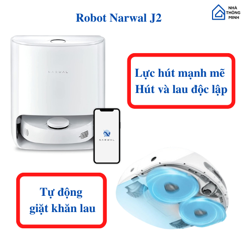 Robot Hút Bụi Lau Nhà Tự Giặt Giẻ Narwal J2 | Shopee Việt Nam
