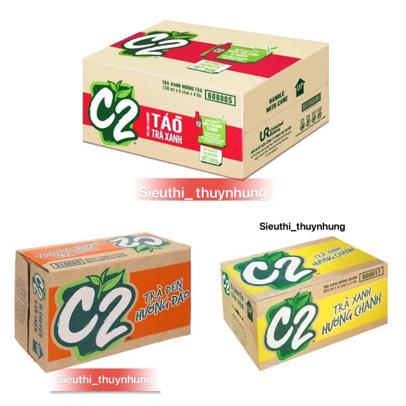 Thùng 24 chai trà xanh C2 225ml | Shopee Việt Nam