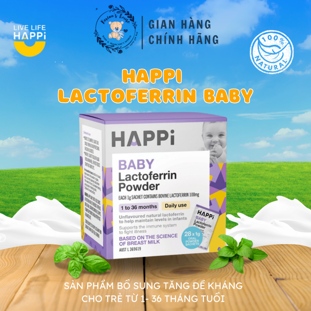[Sẵn date 2/2027] HAPPi LACTOFERRIN BABY POWEDER - tăng đề kháng cho bé ...
