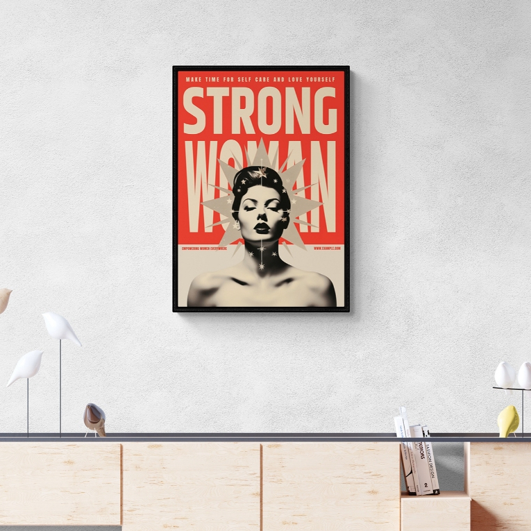 Tranh canvas treo tường Poster Strong Woman | Shopee Việt Nam