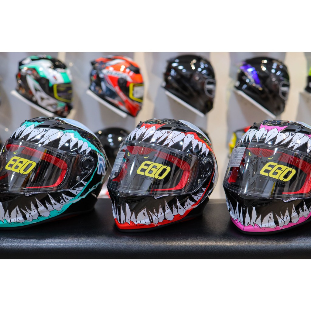 Mũ Fullface EGO E7 Đen Bóng + Dán Tem Decal Venom V2 Chính Hãng Full ...