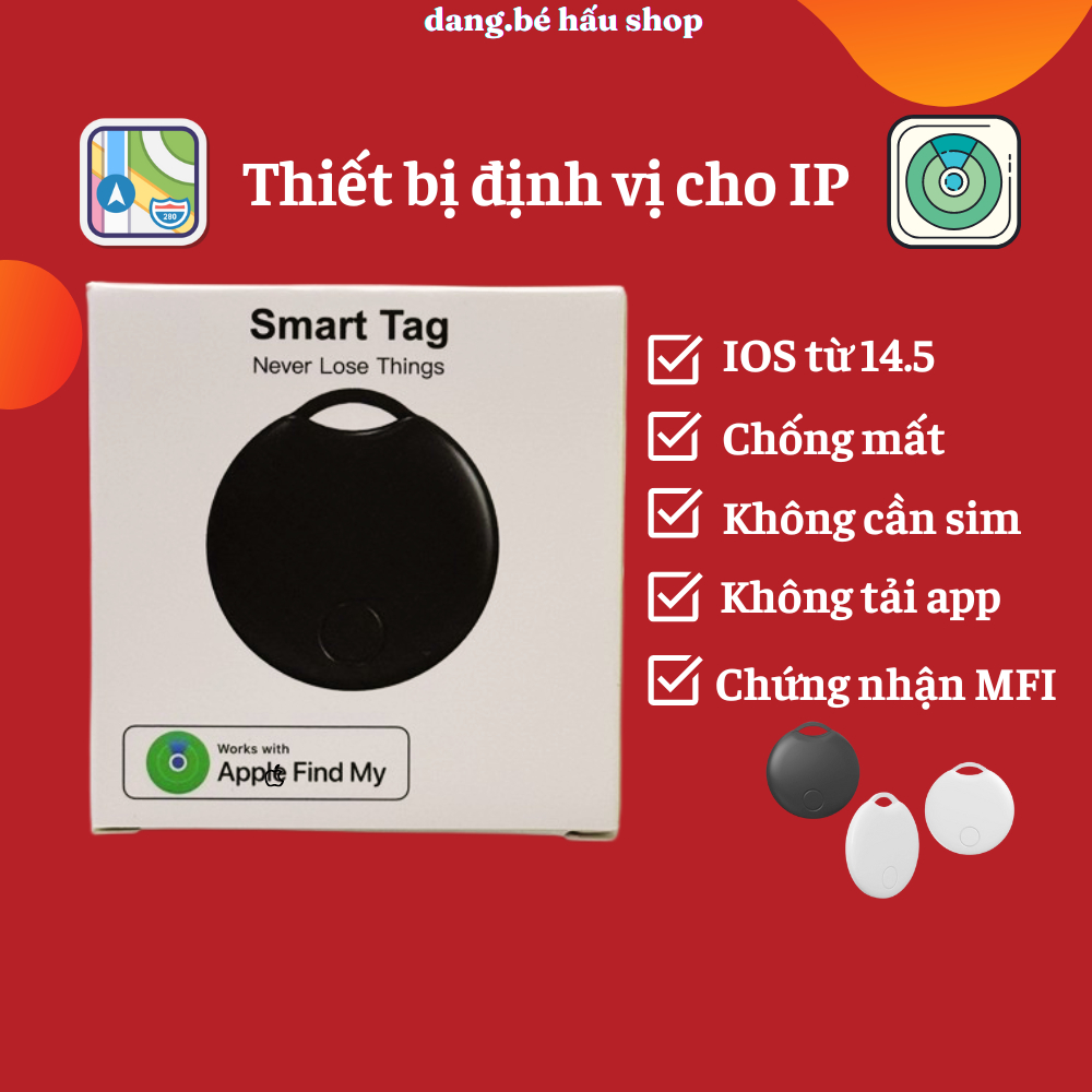 [Nâng cấp] Định Vị Smart Tag cho IP iOS - Chuẩn MFI tương thích Find my ...