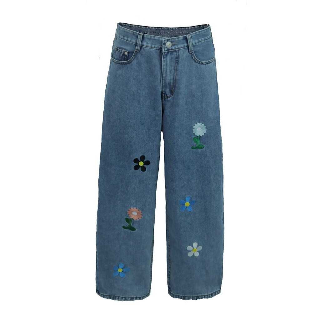 Quần jean DORIS BASIC WILDFLOWERS / Form rộng unisex / DORIS ® | Shopee ...