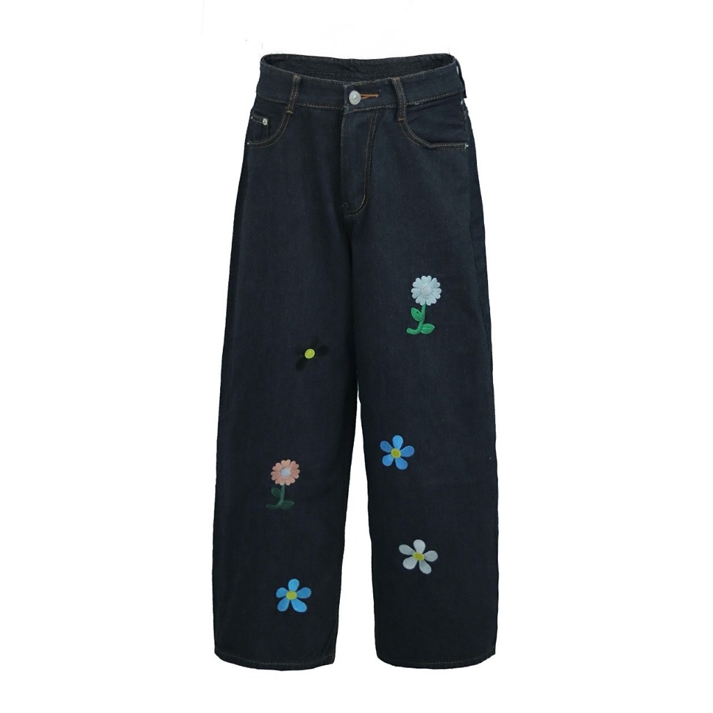 Quần jean DORIS BASIC WILDFLOWERS / Form rộng unisex / DORIS ® | Shopee ...