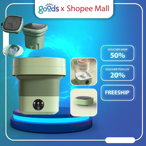 Máy giặt Smart Gadgets mini gấp gọn, máy giặt đồ lót, tất vớ, giặt đồ ...