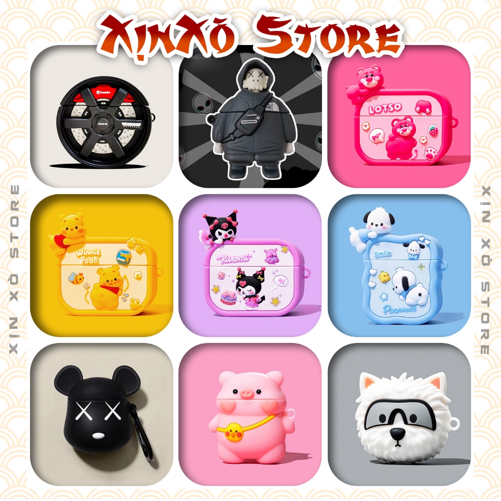 Vỏ Ốp Case Airpod 1 2 3 pro pro 2, case Airpods bảo vệ hộp sạc ốp tai ...