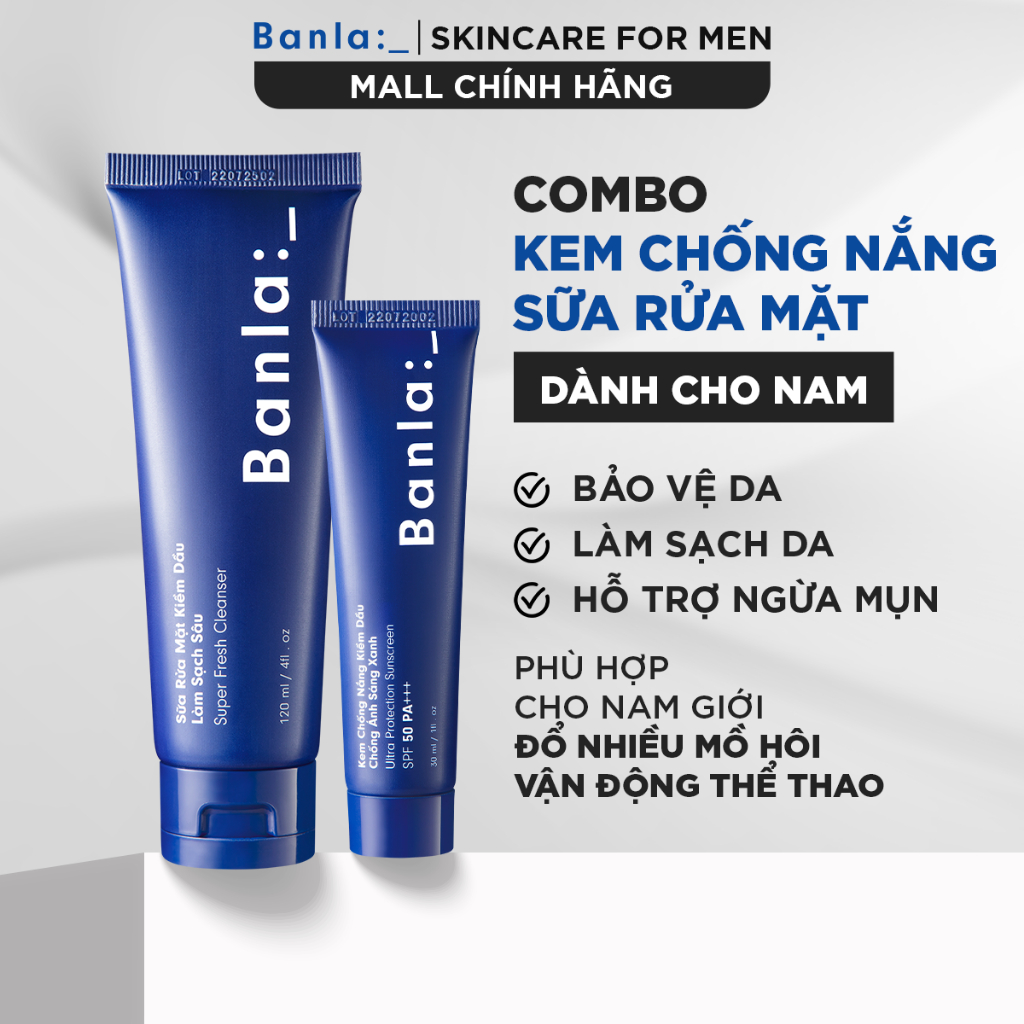 Combo Kem Chống Nắng và Sữa Rửa Mặt Banla: Chăm Sóc Da Cơ Bản Dành Cho ...