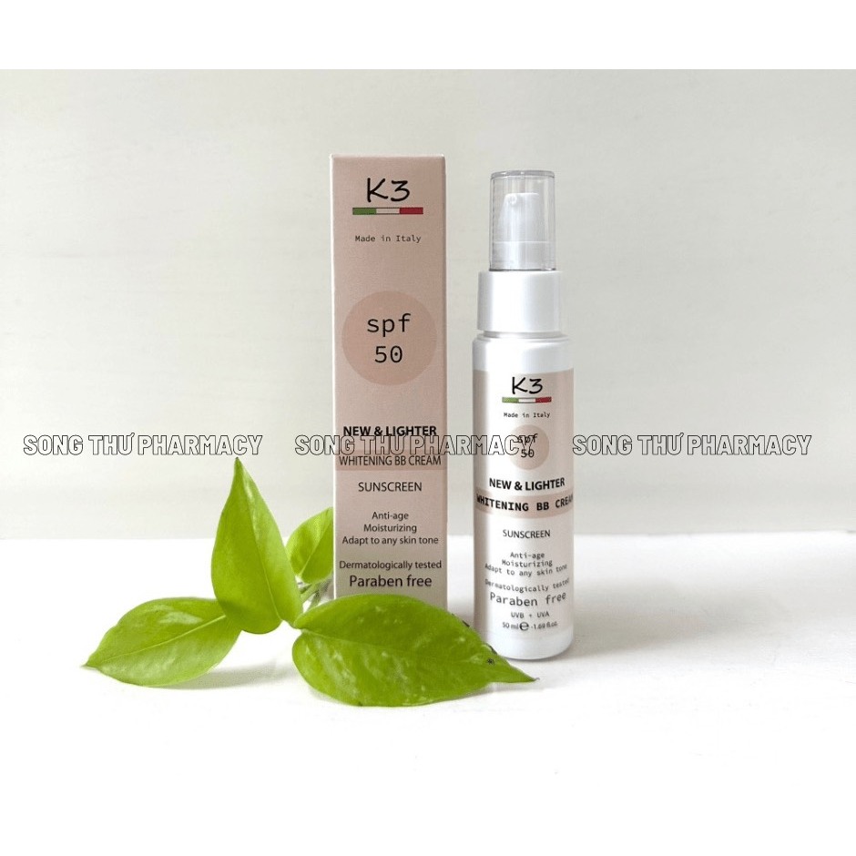 K3 WHITENING BB CREAM SPF 50 - KEM CHỐNG NẮNG TRẮNG DA CHE KHUYẾT ĐIỂM ...