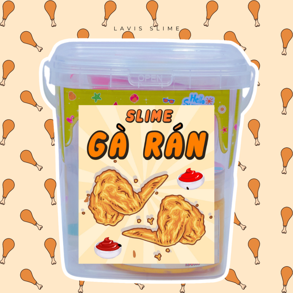 LAVIS SLIME - Bộ Đồ Chơi Slam Gà Rán Giòn Tan 150ml - Tặng kèm Đất Sét ...
