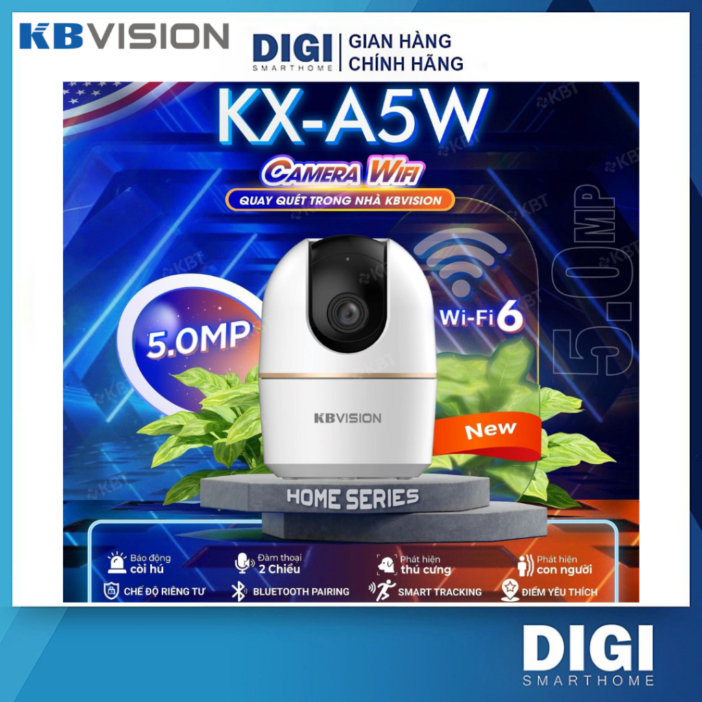 Camera IP Wifi KBVISION KX-A5W 5MP 3K | KX-A3W 3MP 2K - Xoay 360 Độ ...