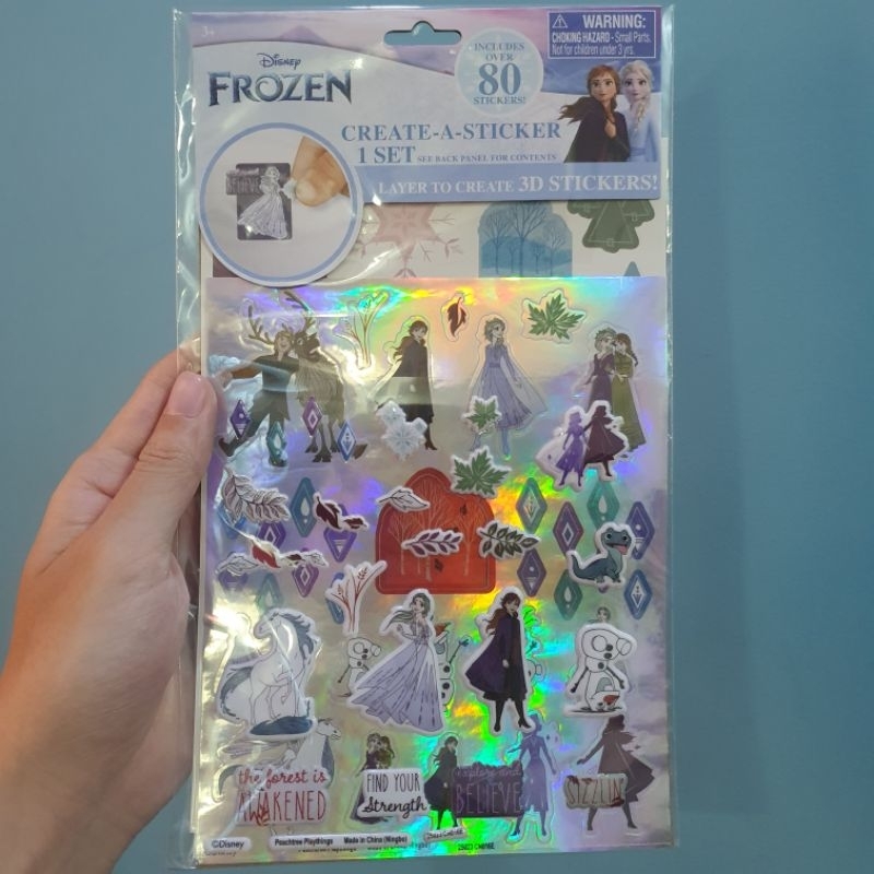 Bộ 80 Stickers dán 3D các chủ đề khác nhau, Disney, LoL Surprise ...