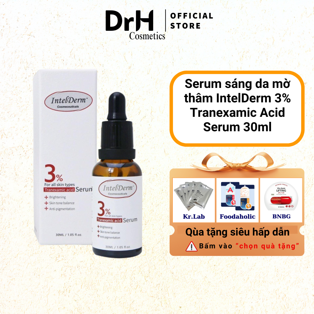Serum sáng da IntelDerm 3% Chuyên cấp ẩm phục hồi và mờ thâm nám ...