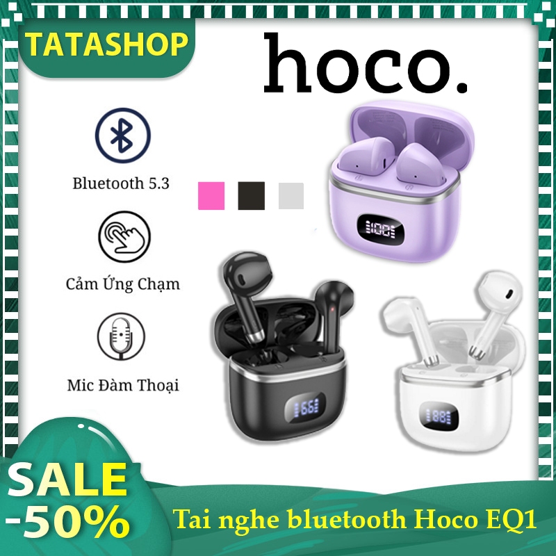 Tai nghe Bluetooth V5.3 Hoco EQ1 không dây màn hình Led thời gian sử dụng 7h, có micro đàm thoại ...