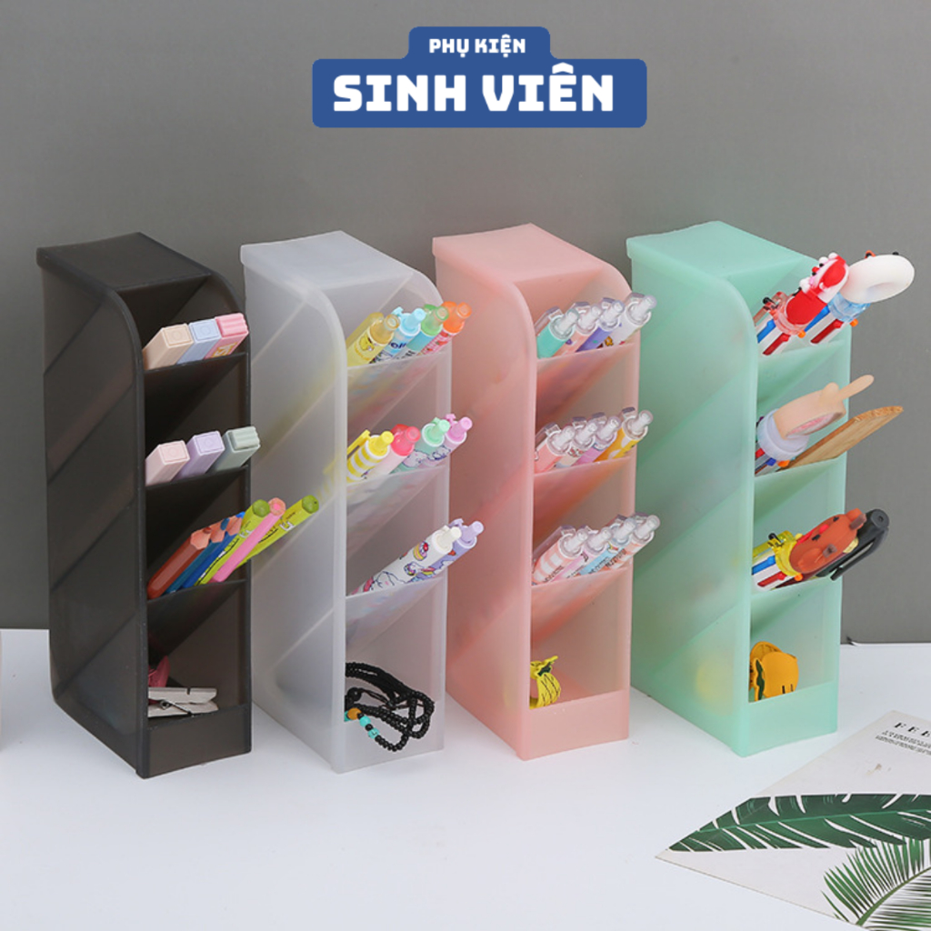 Kệ Đựng Bút 4 Tầng Để Bàn Học, Hộp Bút Văn Phòng Phẩm Đa Năng Trong ...