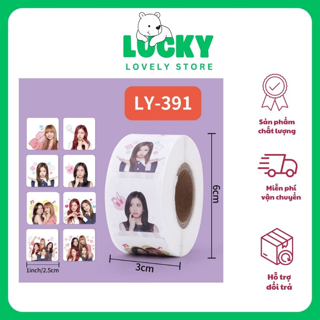 Cuộn 500 Sticker Blackpink Siêu Xinh,Tem Dán Dùng Để Dán Trang Trí Điện ...