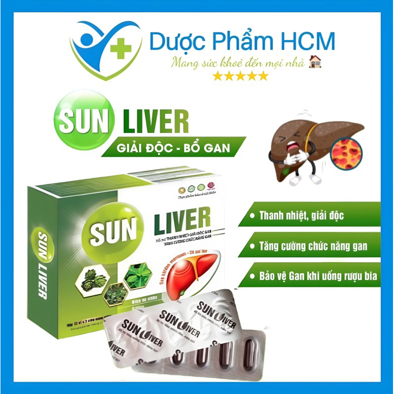 Sun liver giải độc bổ gan Hỗ trợ THANH NHIỆT, GIẢI ĐỘC GAN, TĂNG CƯỜNG ...