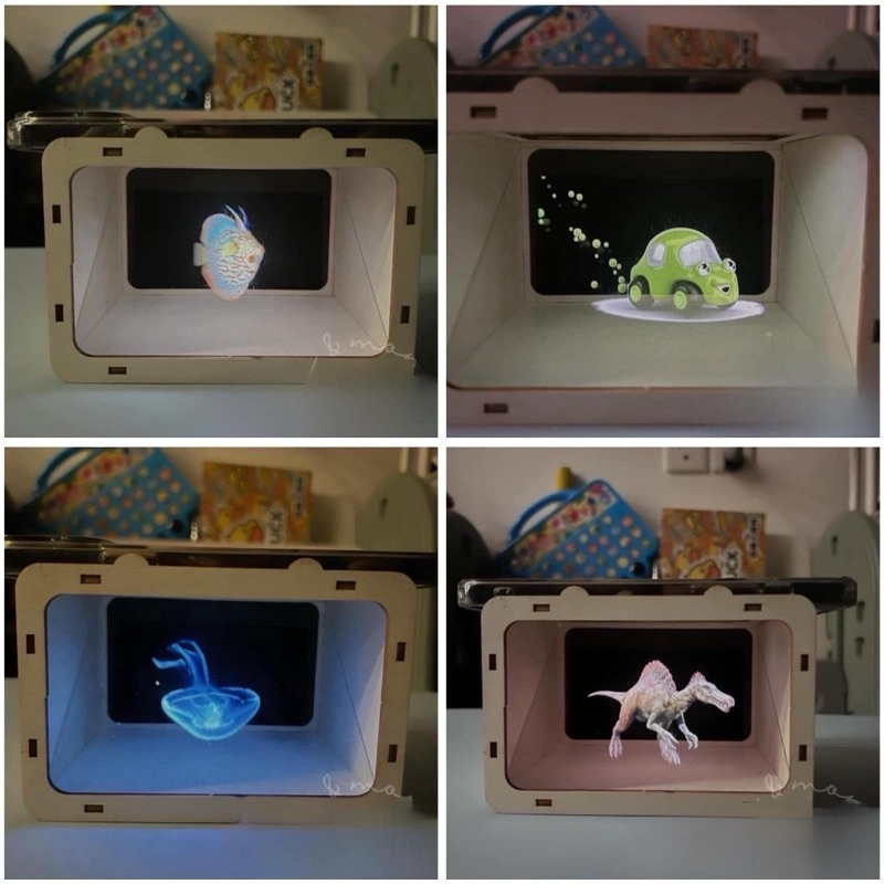 Bộ Lắp Ghép Xem Phim 3D Hologram Bằng Gỗ - Trò Chơi Stem Hologram Box ...