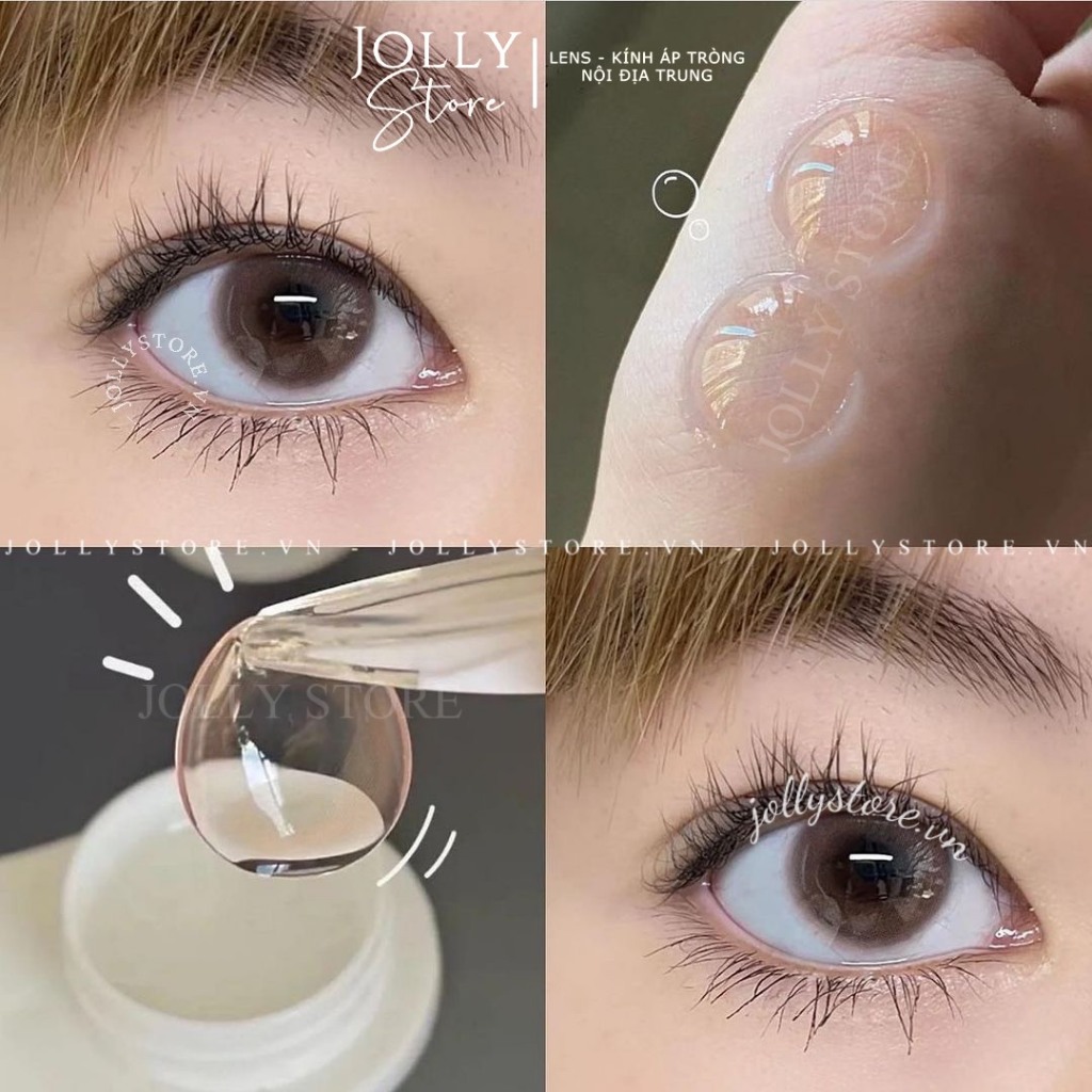 Lens cận 551 BROWN 14.0mm Kính Áp Tròng JOLLY EYES | Shopee Việt Nam