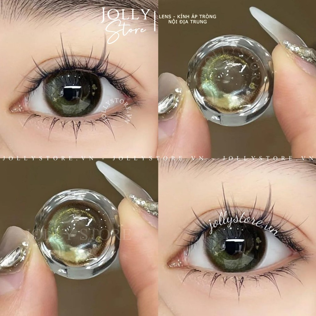Lens cận 724 GREEN 14.5mm Kính Áp Tròng JOLLY STORE | Shopee Việt Nam