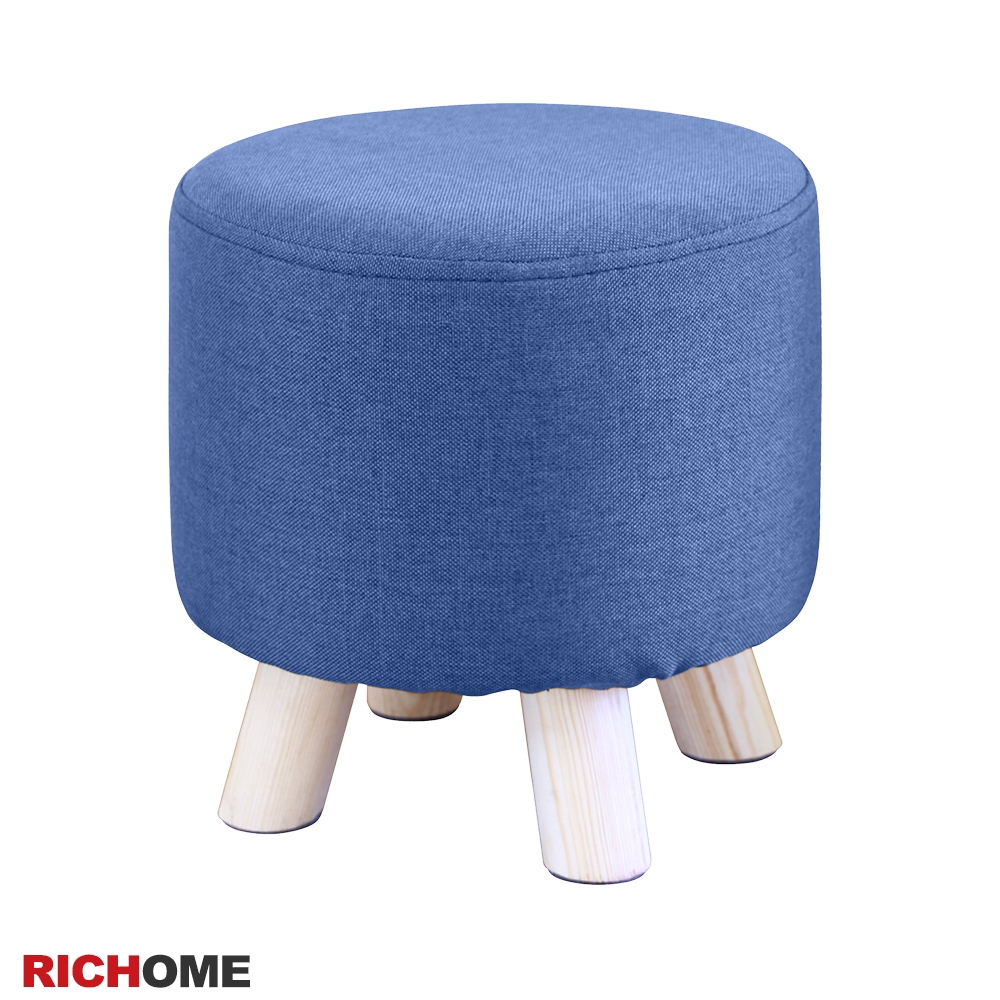 Ghế đẩu tròn RICHOME CH1194 ghế đẩu chân gỗ cute, nhỏ gọn, vải bọc có thể tháo giặt tiện lợi ...
